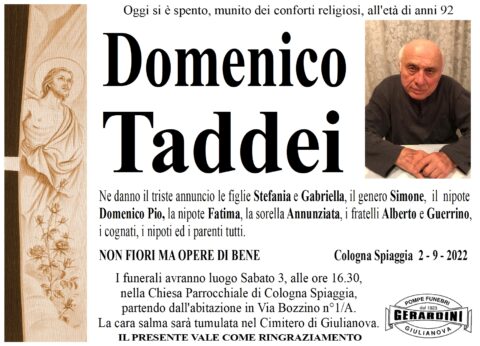 DOMENICO TADDEI | Pompe Funebri Gerardini