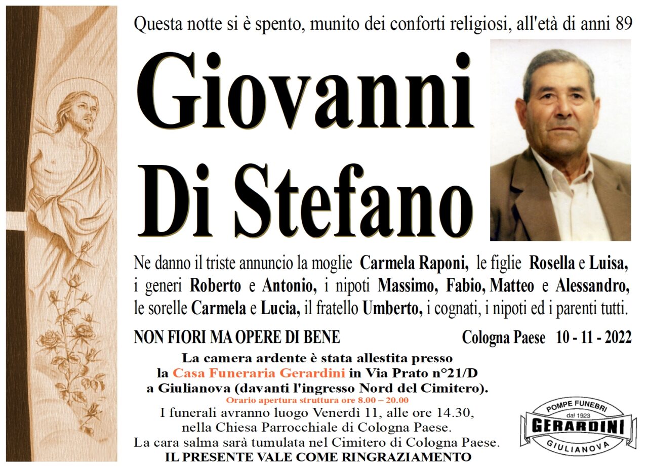 GIOVANNI DI STEFANO | Pompe Funebri Gerardini