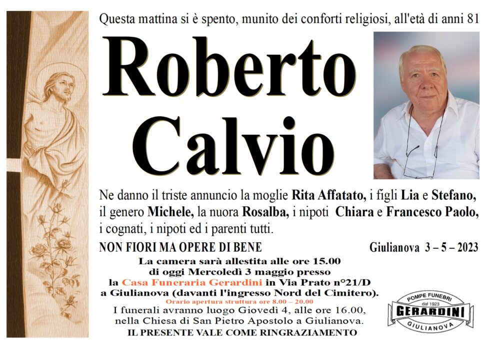 ROBERTO CALVIO | Pompe Funebri Gerardini