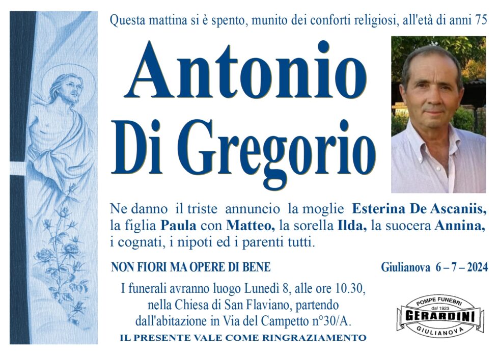 ANTONIO DI GREGORIO | Pompe Funebri Gerardini